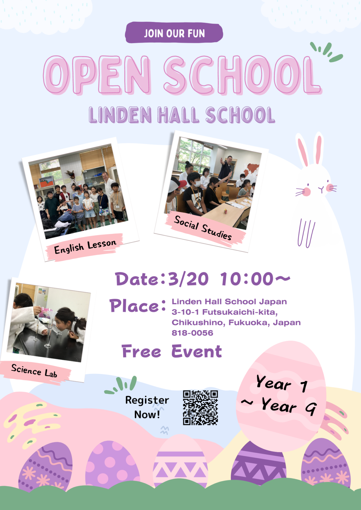 Register for 2024 Mar 20 (Wed) Open School ｜ Featured News ｜ Linden ...
